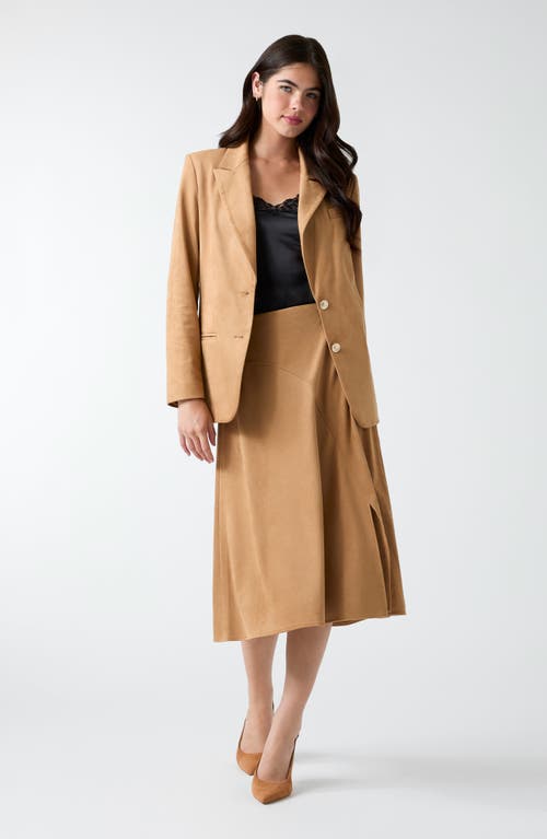 GUESS jennie faux suede midi skirt